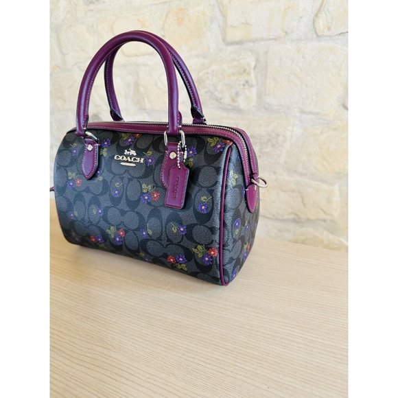 Coach | Bags | Coach Country Floral Medium Rowan Satchel Crossbody Handbagwallet Set Nwt Women ...